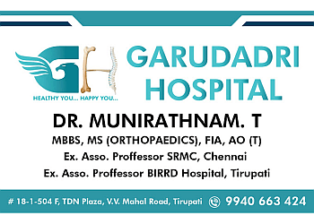 3 Best Orthopaedic Surgeons in Tirupati - Expert Recommendations